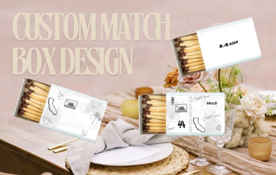 Custom Match Box Design - Etsy