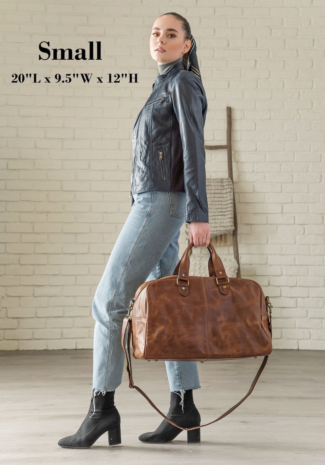 Leather Duffle Bag Women Men Personalized Duffel Bag Full Grain Leather ...