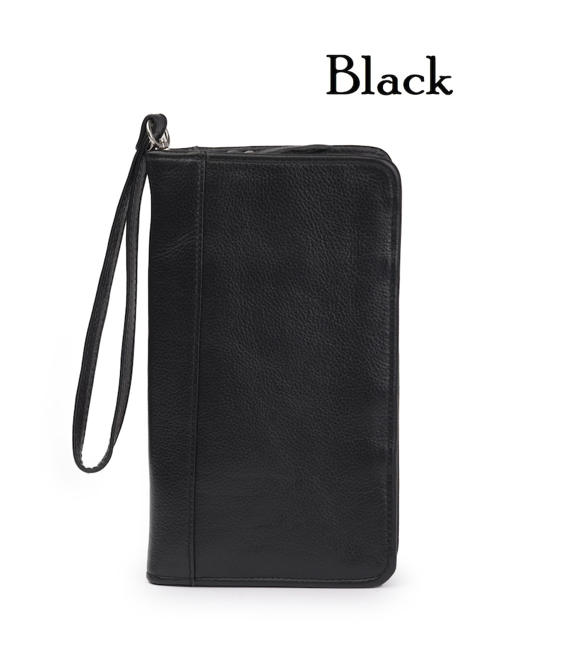 Leather Passport Wallet, Personalized Full Grain Leather Zip Around ...