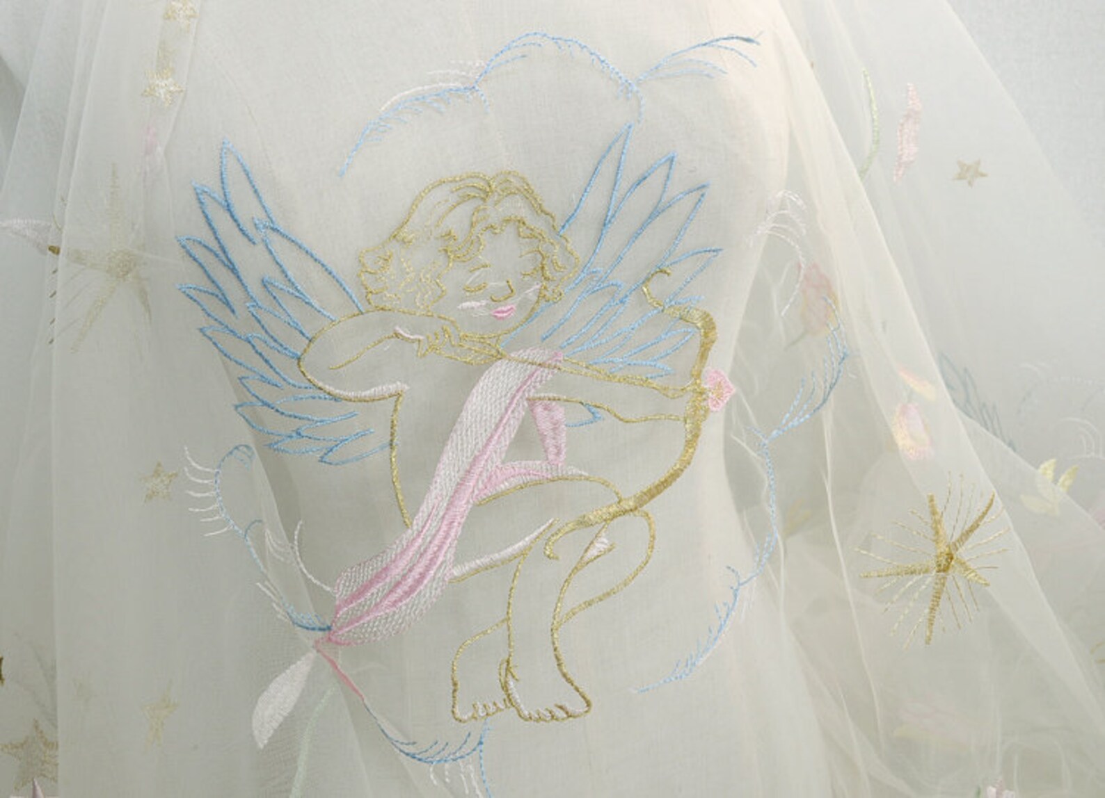 4 Colors Lace Fabric Rose Cupid Exquisite Embroidery Pink - Etsy