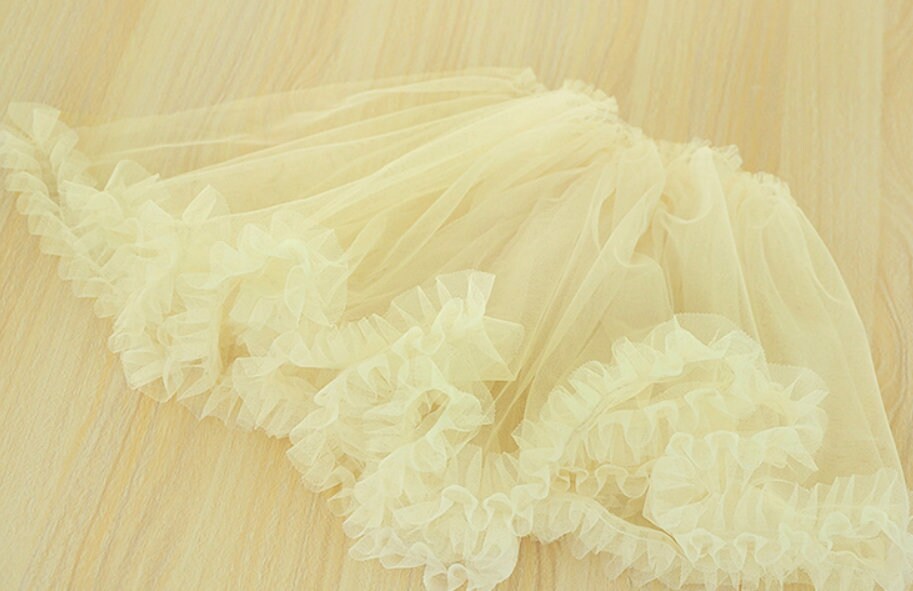 15 Colors Lace Fabric Ruffled Floding Lolita Lace White Pink | Etsy