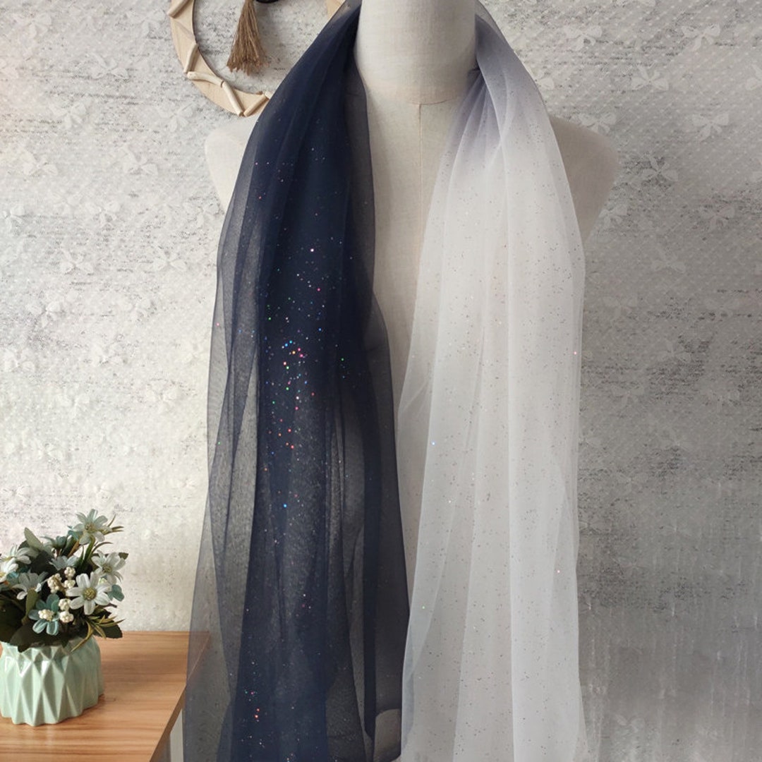 4 Colors Gradient Lace Fabric Black Sequin Exquisite Soft Tulle Fabric ...