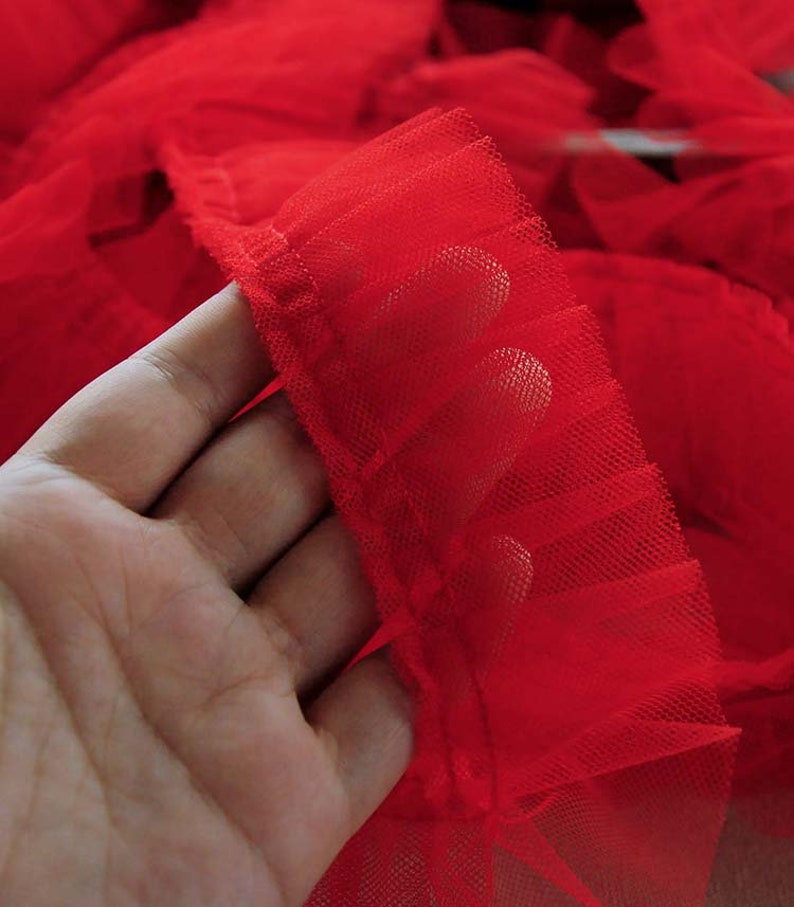 9 Colors Lace Fabric Tutu Tulle Ruffled Floding Lolita Lace | Etsy