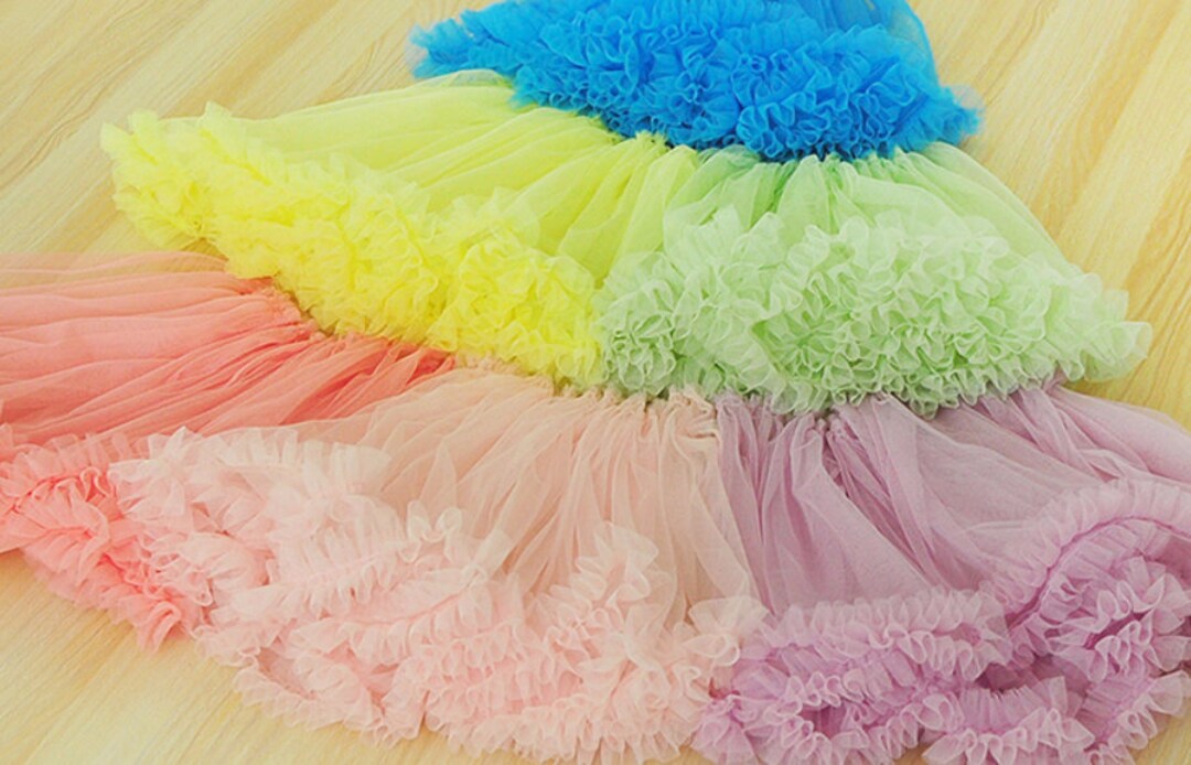 15 Colors Lace Fabric Ruffled Floding Lolita Lace White Pink Soft ...