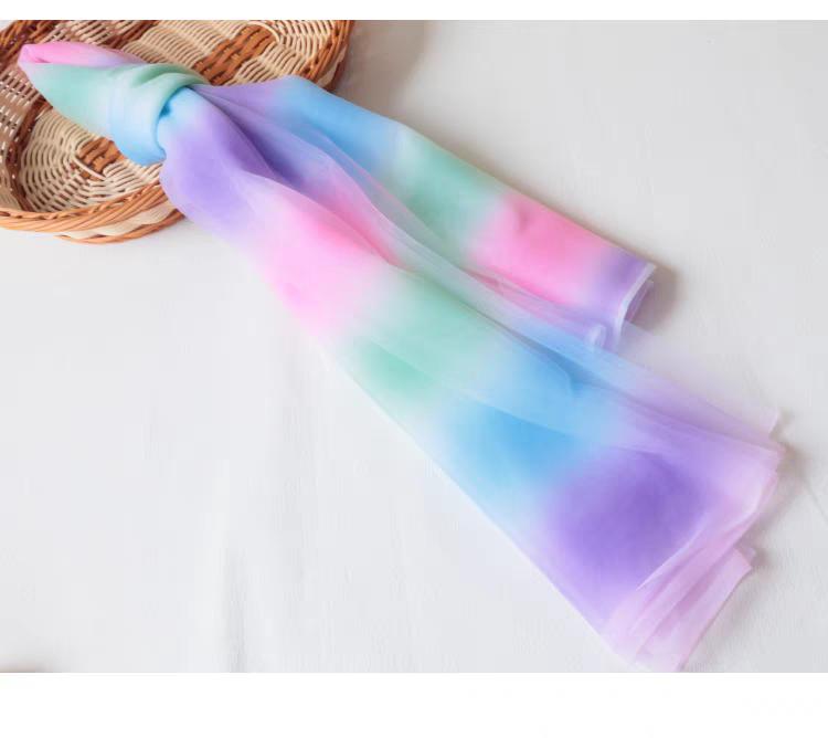 5 Colors 1 Yard Ombre Fabric Gradient Soft Tulle Fabric Colorful Color ...
