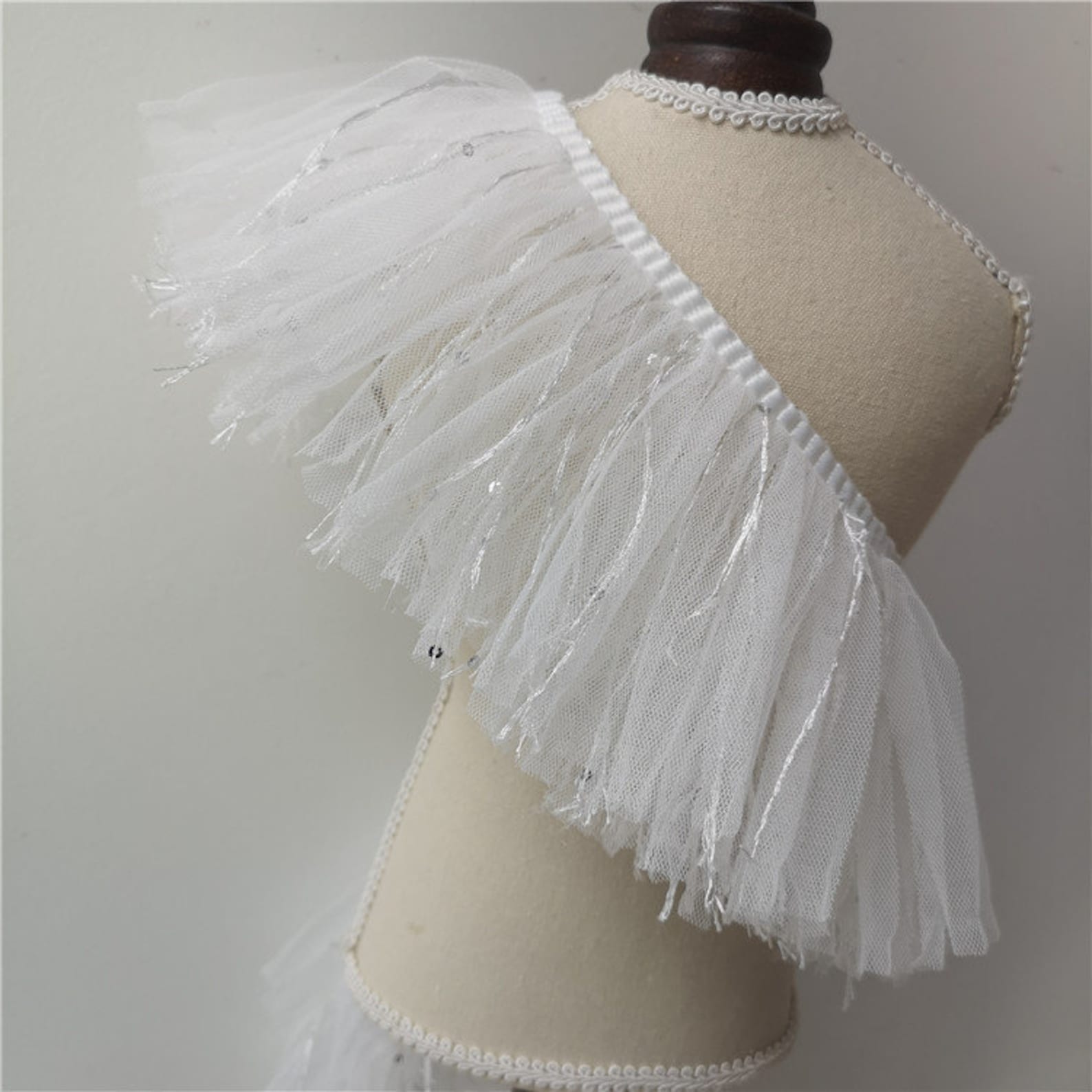 Lace Fabric Tutu Tulle Pleated Lace Sequin Tassel Ruffled - Etsy