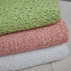 4 Colors 1 Yard Lace Fabric White Black Blue Pink Mesh Embroidery Soft ...