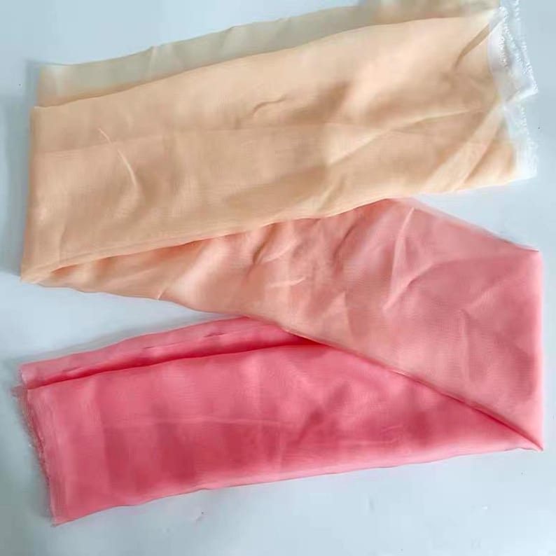 Ombre Gradient 30D Pink Champagne Chiffon Fabric Multi-tones Soft ...