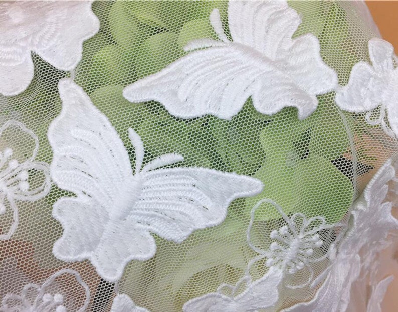 High Quality 3d Butterfly White Tulle Exquisite Embroidery - Etsy