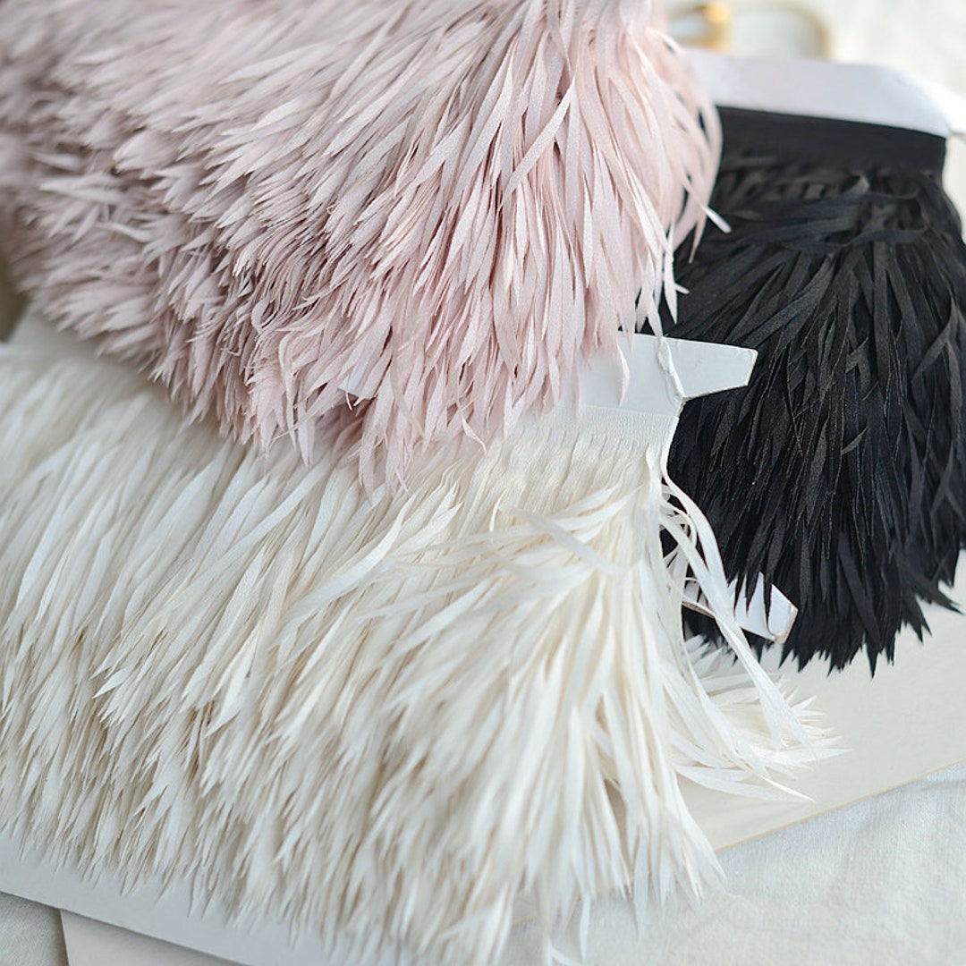3 Colors 1.5 Yards Lace Trim Ivory Black Pink Tassel Chiffon Lace ...