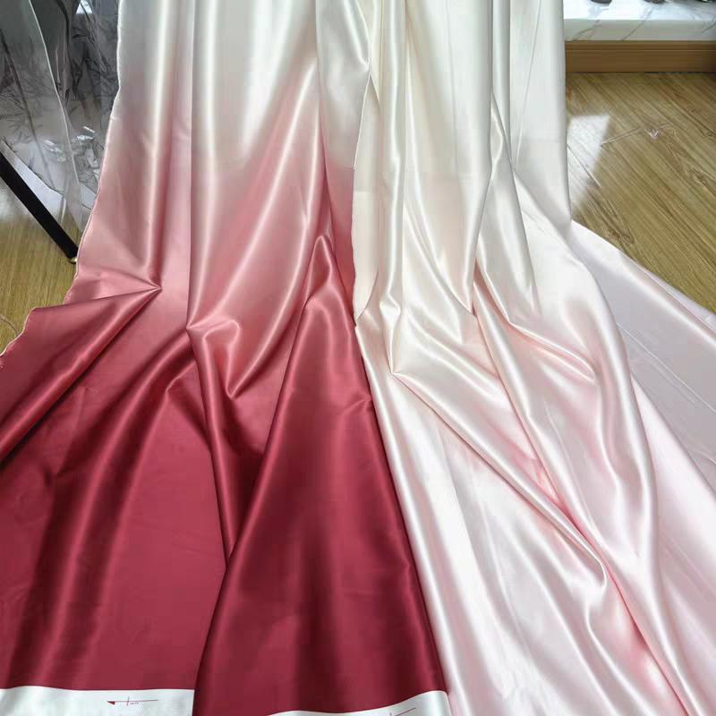 5 Color Satin Fabric Gradient Thick Matte Satin Fabric Wedding Fabric ...