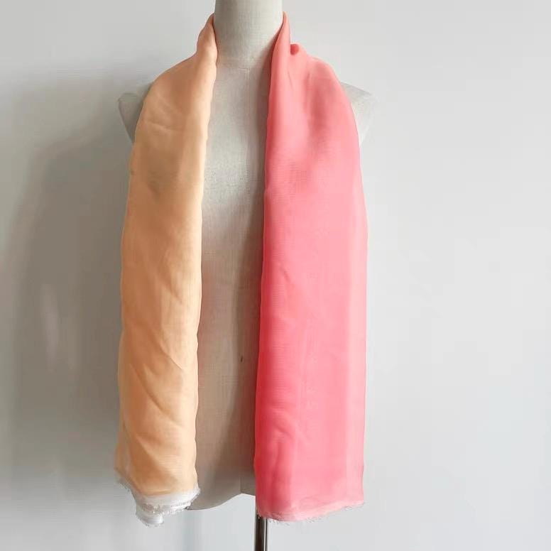 Ombre Gradient 30D Pink Champagne Chiffon Fabric Multi-tones Soft ...