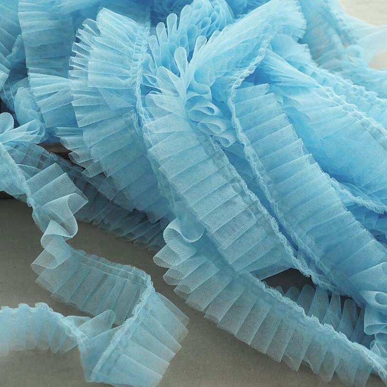 9 Colors Lace Fabric Tutu Tulle Ruffled Floding Lolita Lace | Etsy