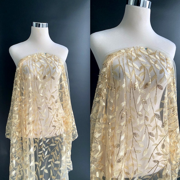 Gold Lace Fabric - Etsy