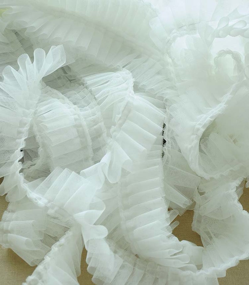 9 Colors Lace Fabric Tutu Tulle Ruffled Floding Lolita Lace | Etsy