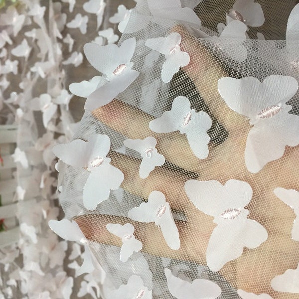 Silver 3d Butterfly Fabric - Etsy