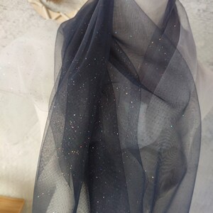 4 Colors Gradient Lace Fabric Black Sequin Exquisite Soft Tulle Fabric ...