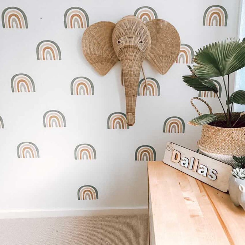 Boho Rainbow Wall Decal - Etsy