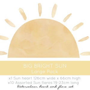 BIG Sun Wall Decal - Etsy