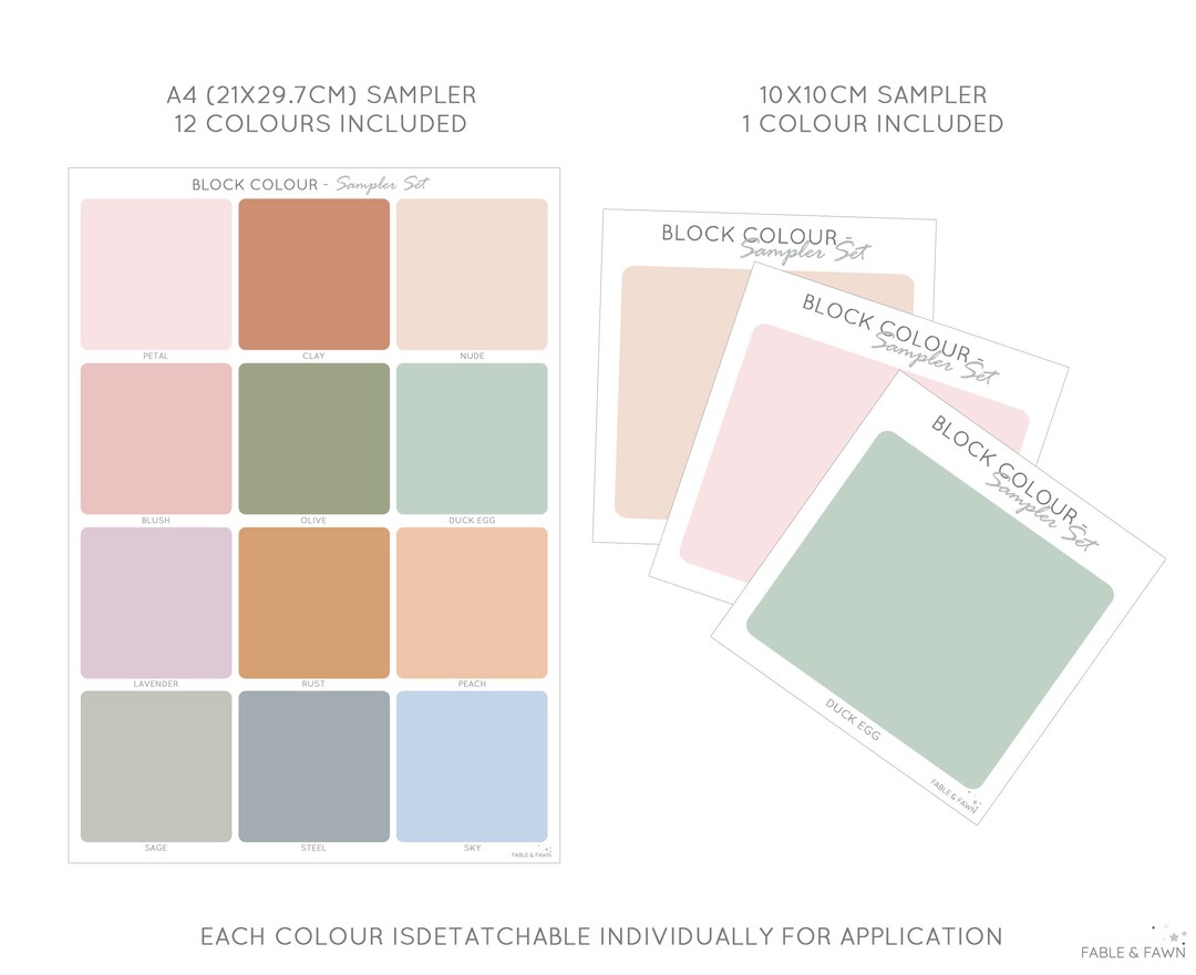 Arch Wall Decals (block Colours Sample) - Fable and Fawn, Fablexfawn - Etsy