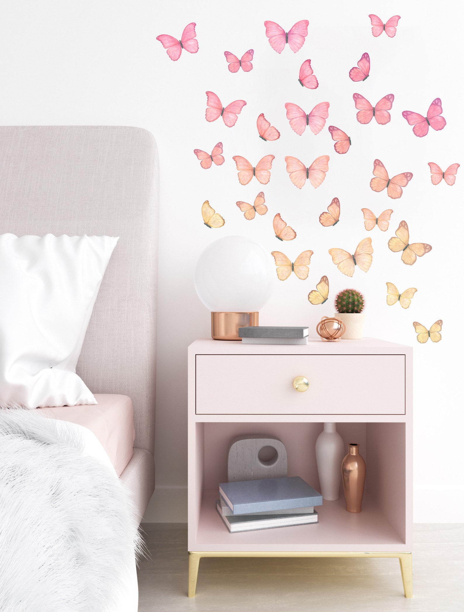Butterflies Wall Decal Butterfly Wall Stickers Watercolour - Etsy
