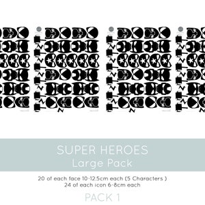 Superhero Wall Decals (set Colours), Superhero Wall Decal, Superhero ...