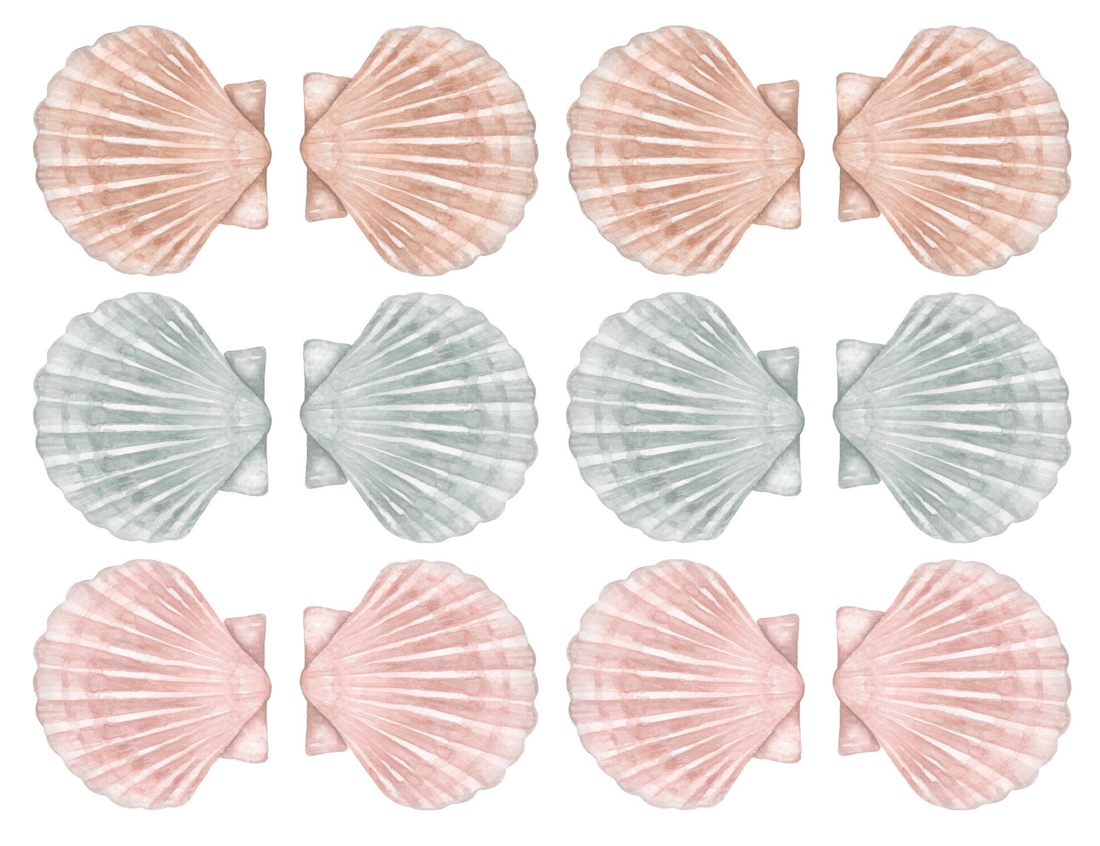 Shell Wall Decals, Boho Bedroom Decor, Boho Nursery, Fable and Fawn ...