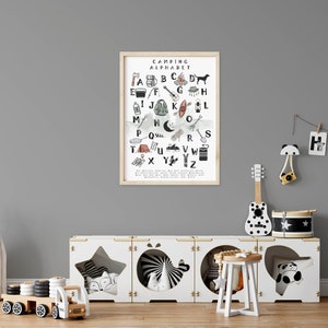 ABC Poster, Alphabet Poster, Mountain Art, Alphabet Print, Camping ...