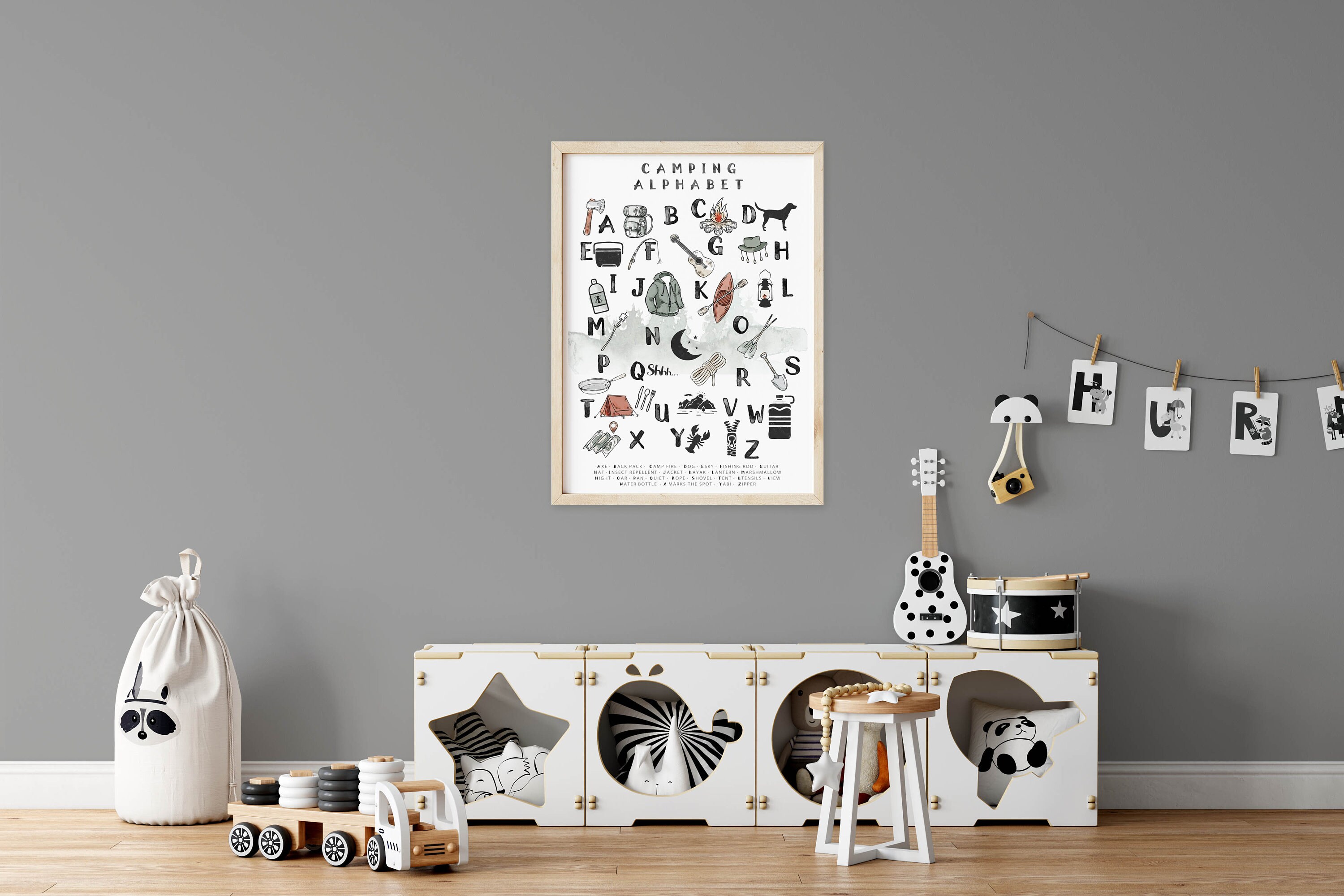 ABC Poster, Alphabet Poster, Mountain Art, Alphabet Print, Camping ...