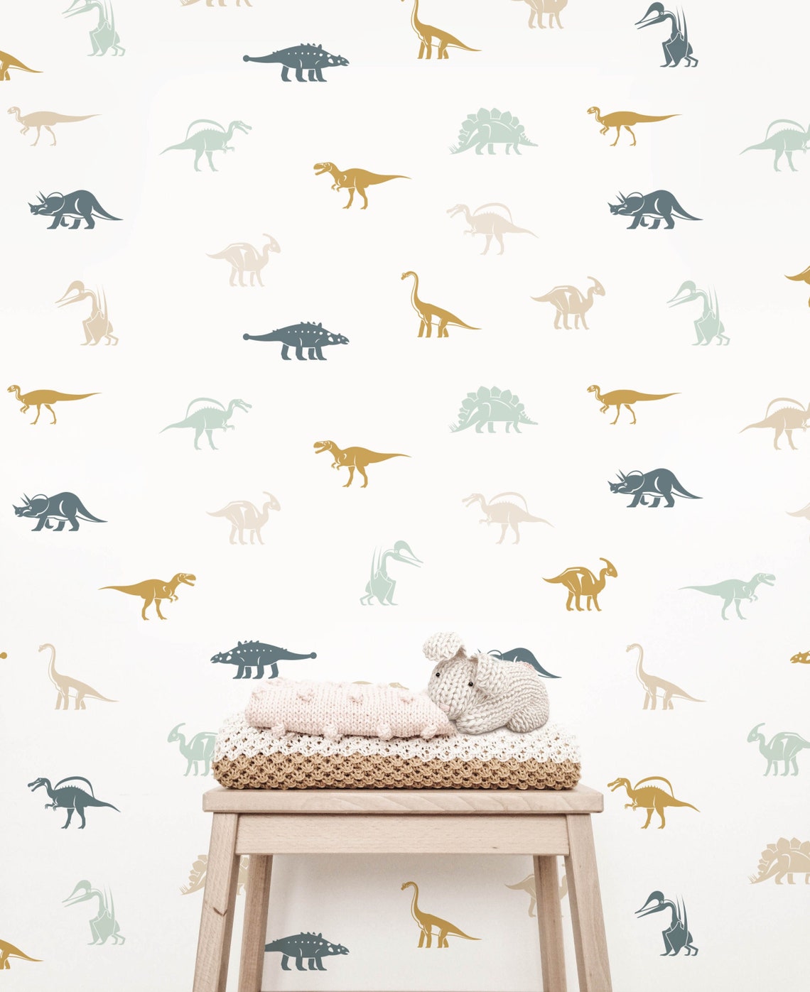 Dinosaur Wallpaper Kids Wallpaper Boys Bedroom Decor Fable | Etsy
