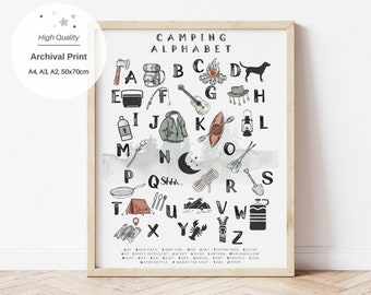 The Great Outdoors ABC Print - Etsy
