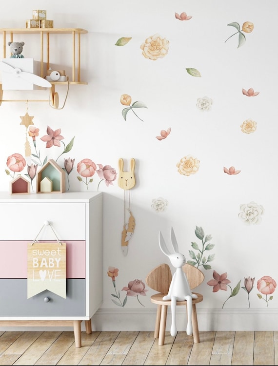 Fairy Garden Flowers Wall Decals Fairy Flower Wall Decal - Etsy