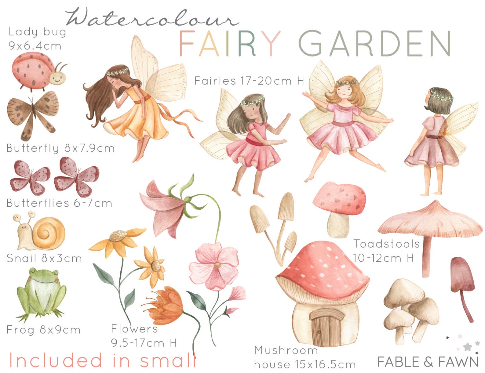 Fairy Wall Stickers Fairy Garden Wall Decals Fairy Wall | Etsy