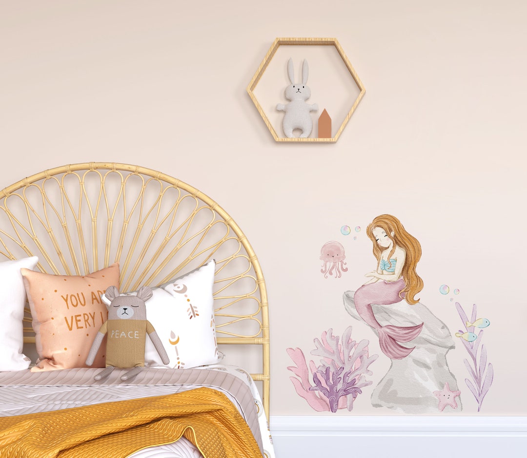 Lucy the Mermaid Wall Decal Set, Fable and Fawn - Etsy