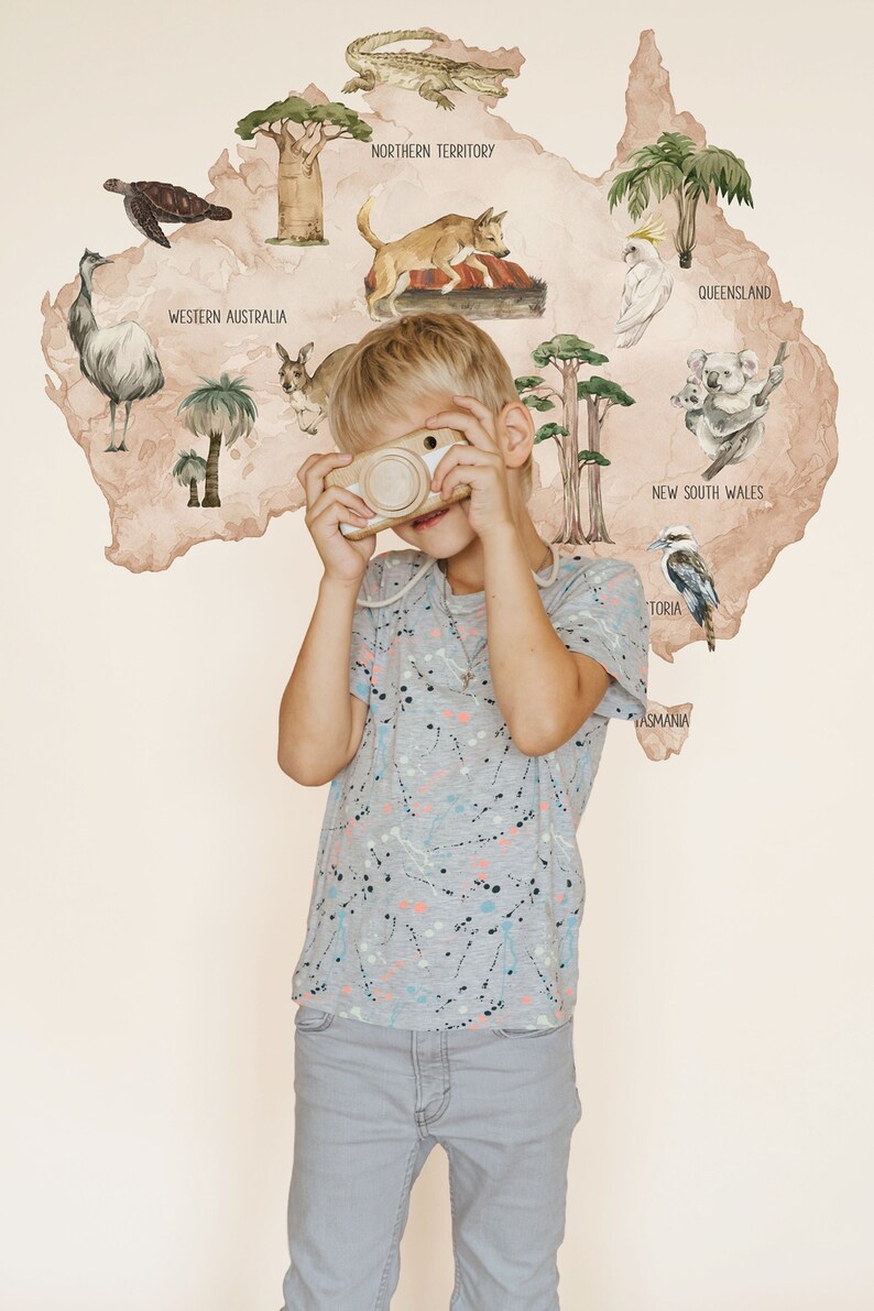 Map of Australia Decal Fable and Fawn - Etsy