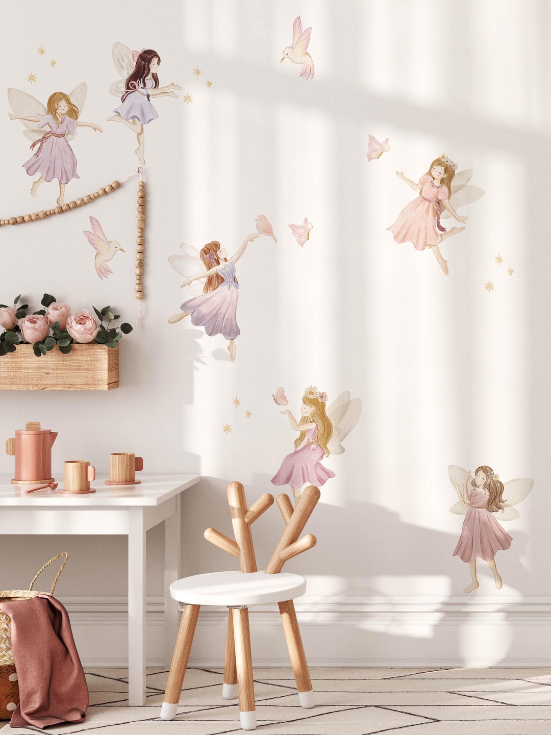 Individual Fairy Wall Stickers (x2 Options) - Etsy