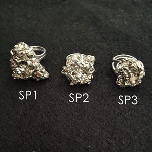 Pyrite Ring Natural Stone Handmade Jewellery Adjustable | Etsy