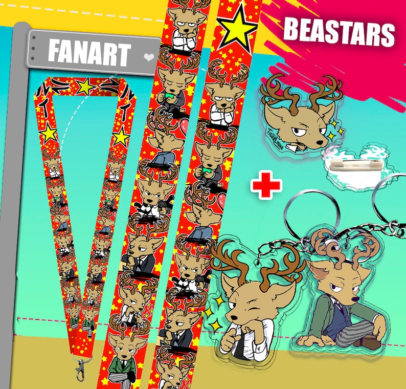 LOUIS Lanyard With Pin BEASTARS - Etsy