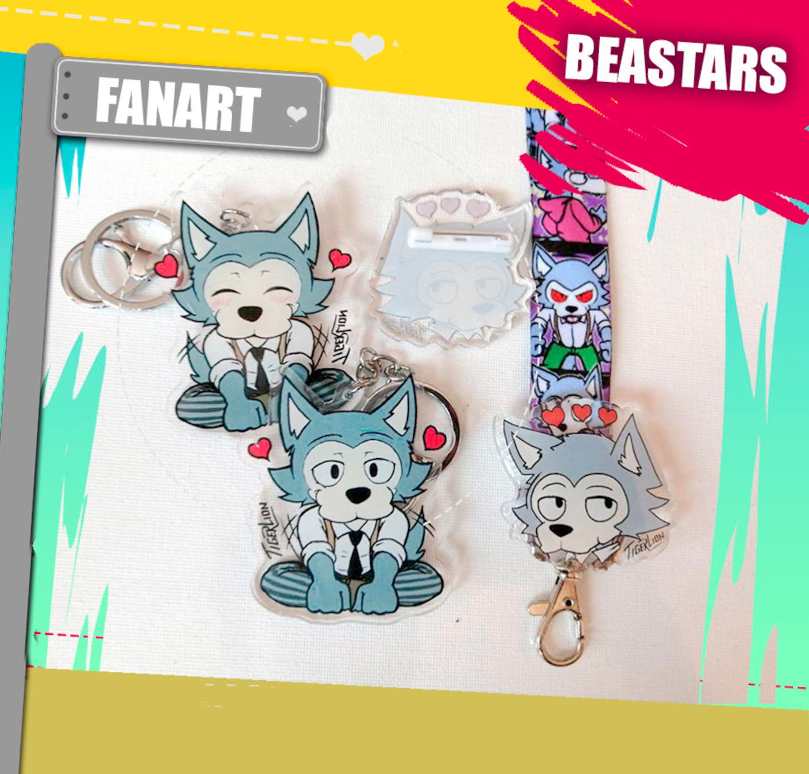 LEGOSHI LANYARD With Pin Beastars | Etsy