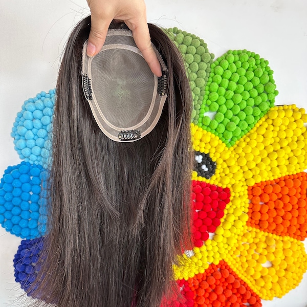 Human Hair Topper Mono Top - Etsy