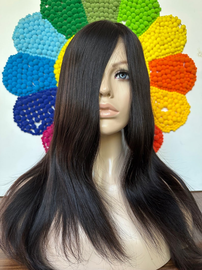 22" 613 Mono Top Medial Wig Brazilian Hair Medical Wigs, Hair System ...