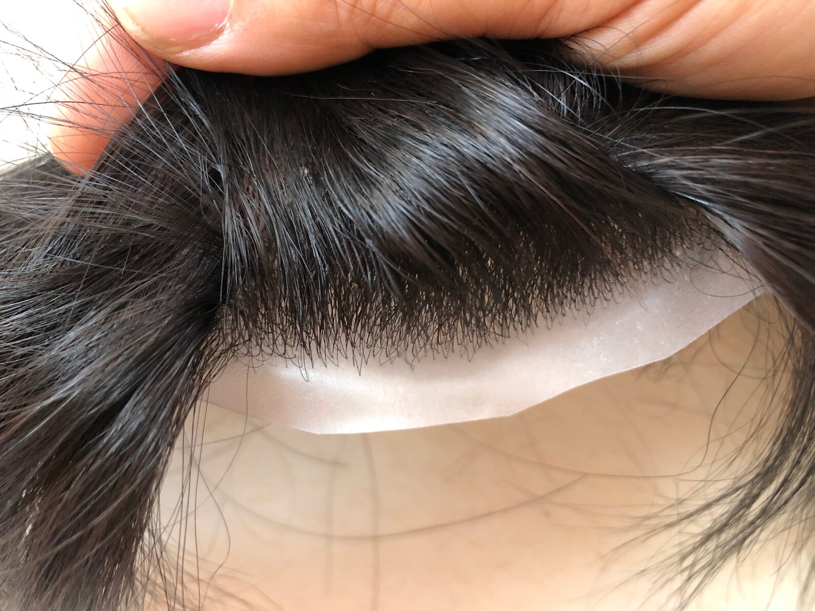 Men's Invisible Human Hair Front Hairline Hair Toupee - Etsy