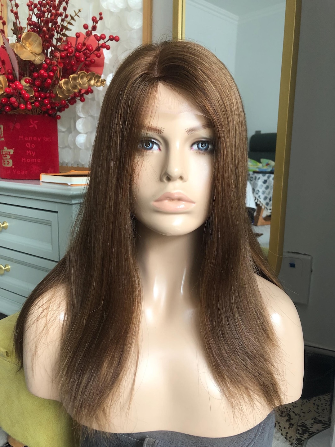Stock 20" Alopecia Wigs, Light Brown With Tiny Highlighted Blonde Silk ...