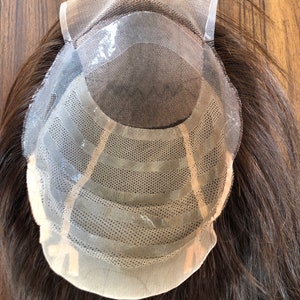 Custom 22" Anti Slip Silk Top Medical Wig, Brown Unprocessed Human ...