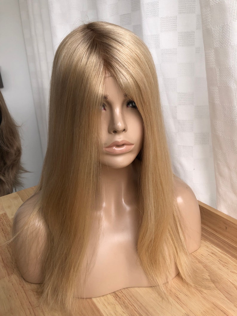 22" 613 Mono Top Medial Wig Brazilian Hair Medical Wigs, Hair System ...