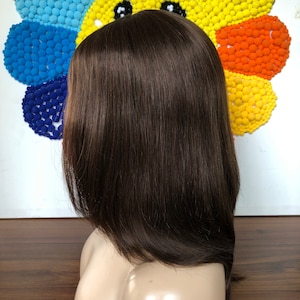 19 Inches Silk Top Kosher Medical Wig, European Human Hair Sheitels Wig ...