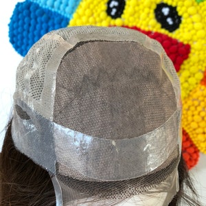 Custom 22" Anti Slip Silk Top Medical Wig, Brown Unprocessed Human ...