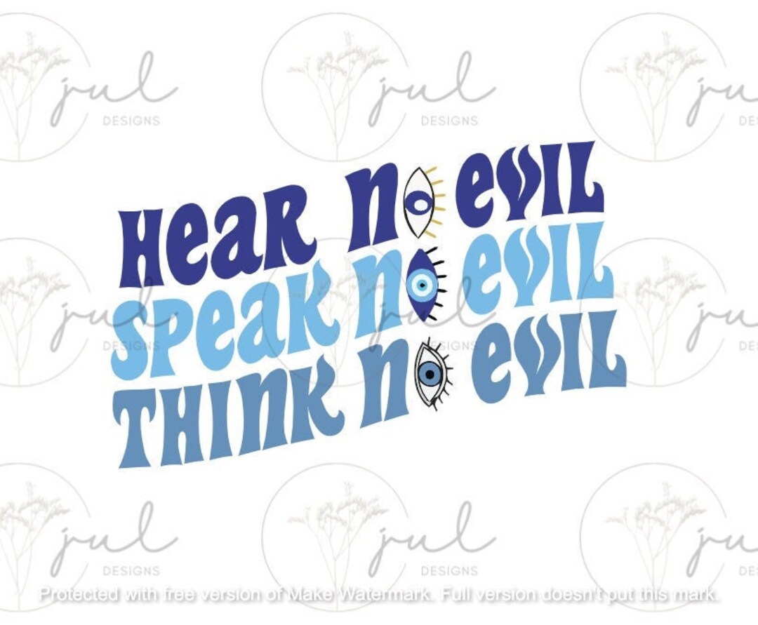 Hear No Evil Speak No Evil SVG PNG Retro Groovy SVG Mental Health Svg ...