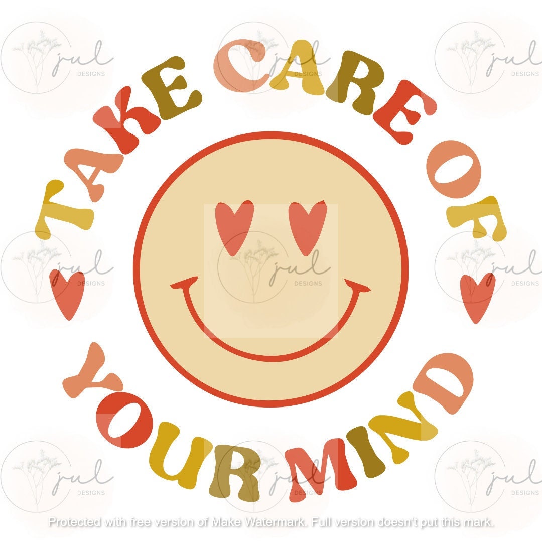 Smiley Face SVG / Emoji SVG / Take Care of Your Mind SVG - Etsy Australia