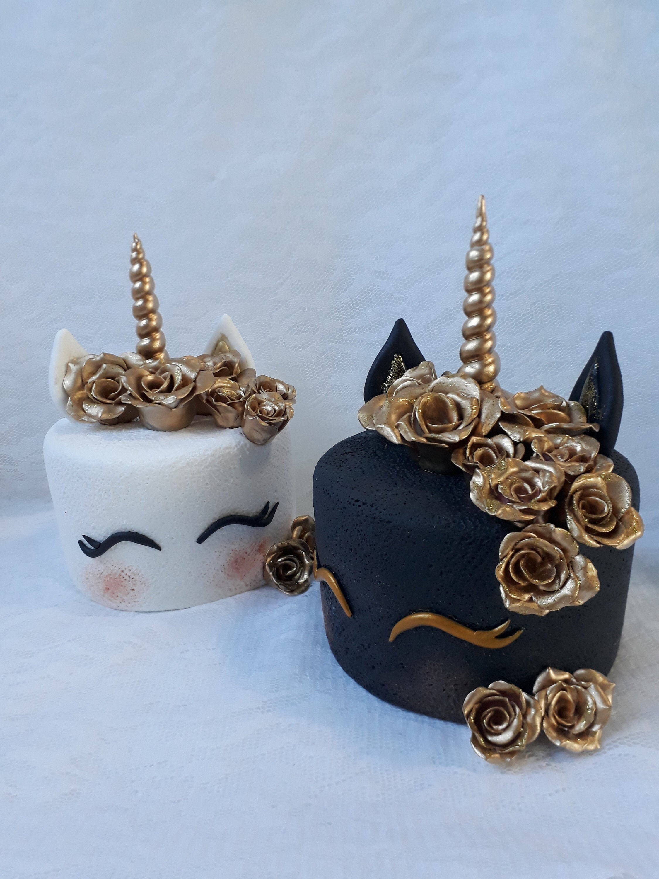 Cake Topper Fake Unicorn Cake Cold Pocelain - Etsy